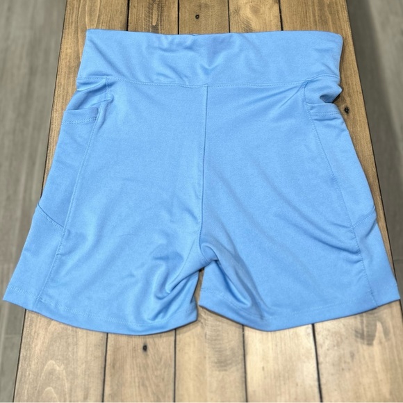 unbranded | Shorts | Unbranded High Waisted Baby Blue Biker Shorts With ...